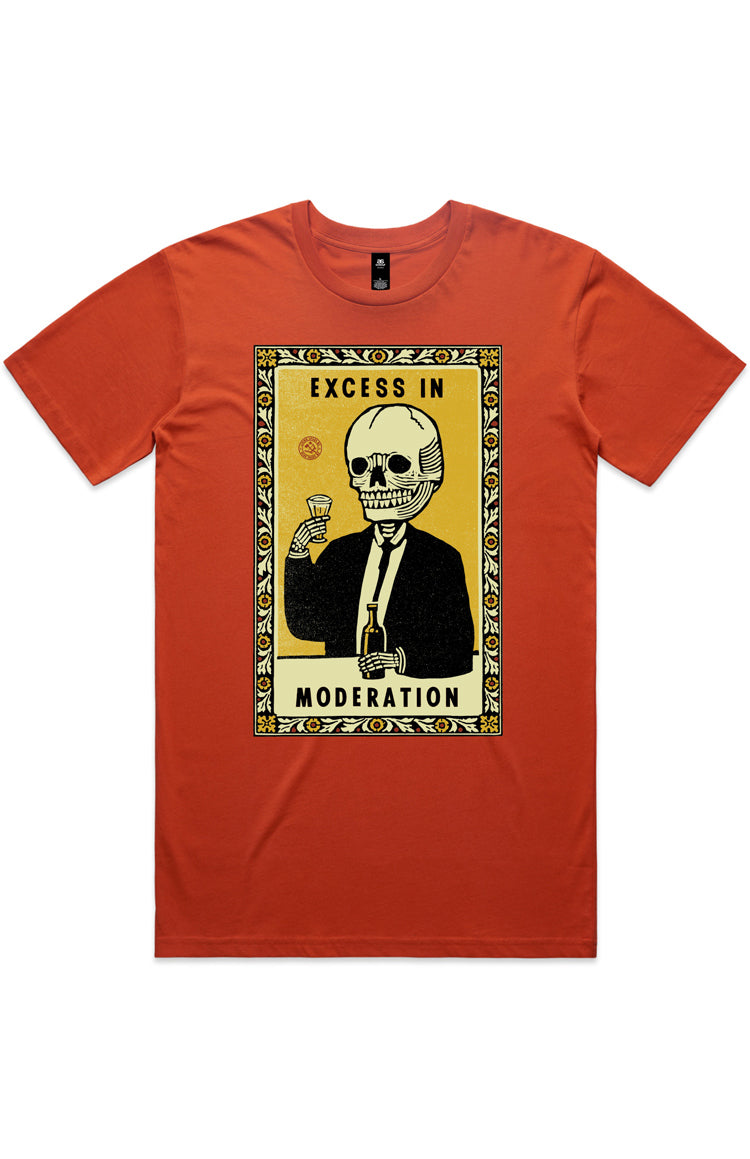Excess in Moderation Tee - Paprika – Ravi Zupa Arts